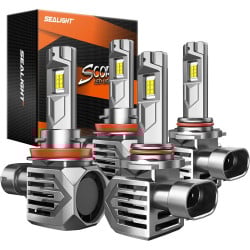 SEALIGHT S3 H4/9003/HB2 80W 6500K White IP68 LED Headlight Bulbs 2 Pairs